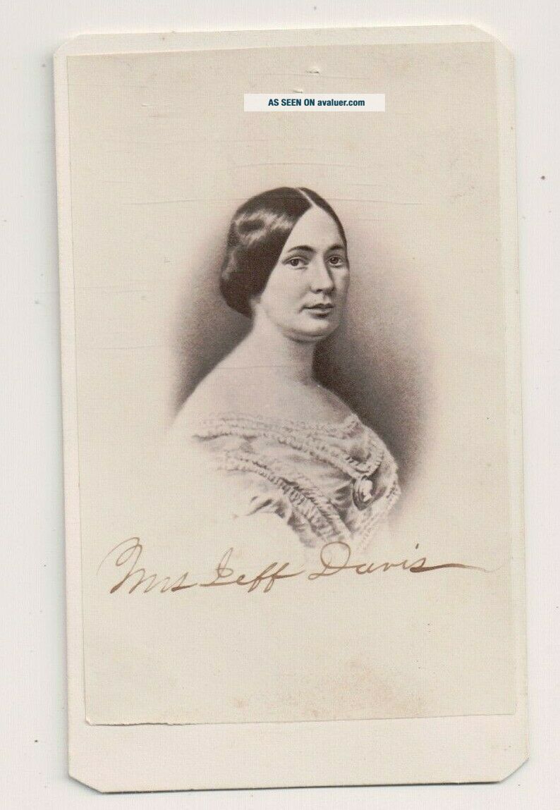 Vintage CDV Varina Davis First Lady Confederate States Of America Civil ...
