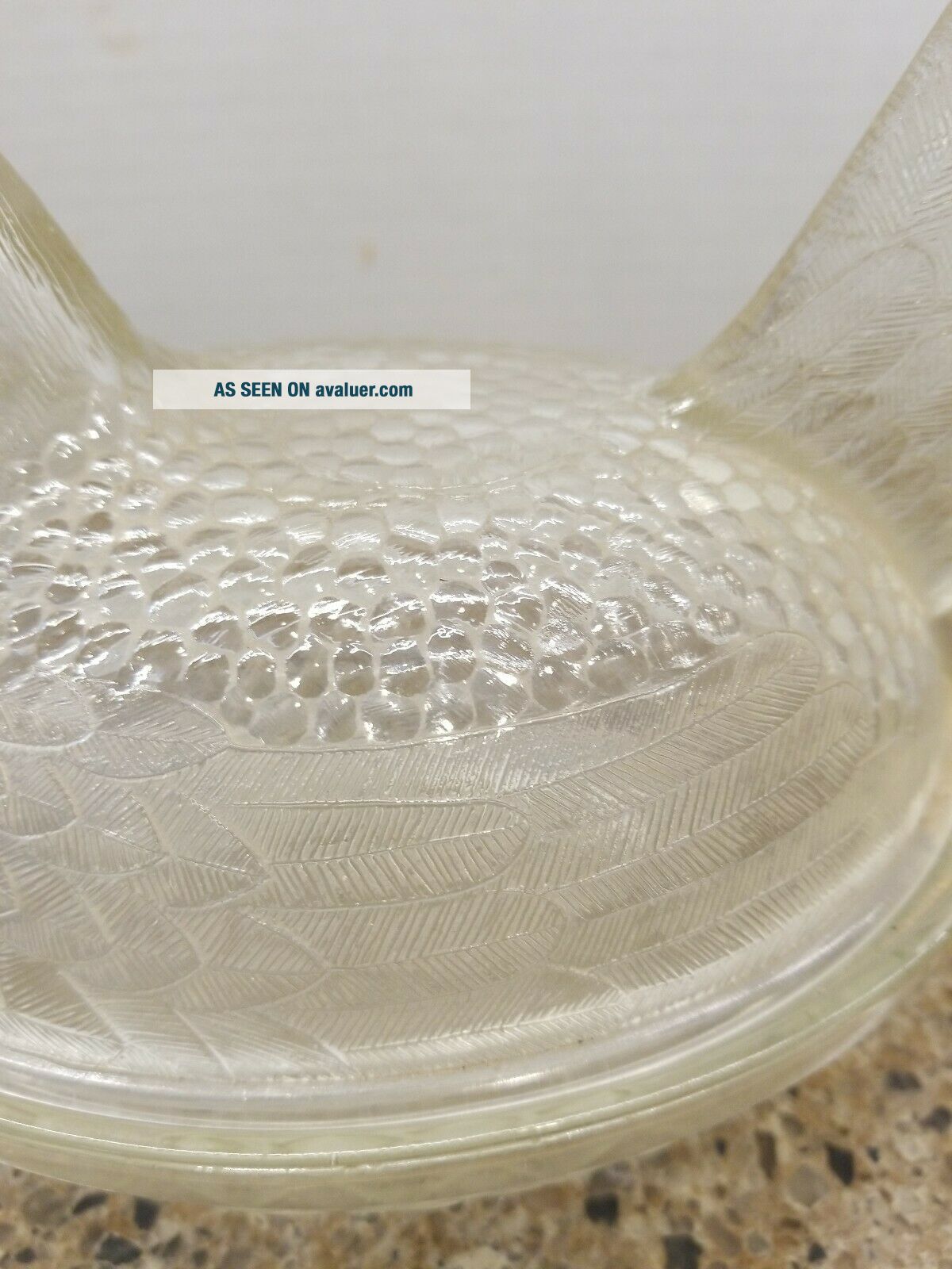 Vintage Indiana Clear Glass Red Comb Chicken Hen On Nest Covered Candy ...