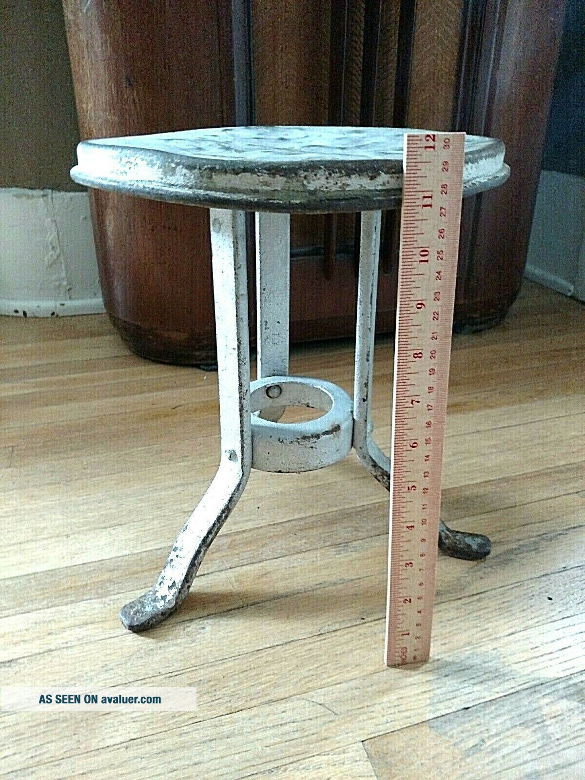 Vintage Milk Milking Stool Industrial Metal Primitive Farm Cattle Cow ...