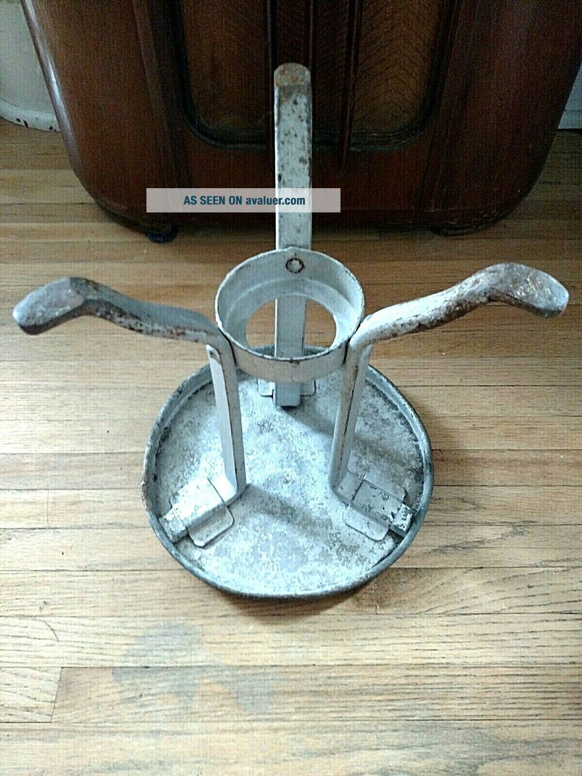 Vintage Milk Milking Stool Industrial Metal Primitive Farm Cattle Cow ...