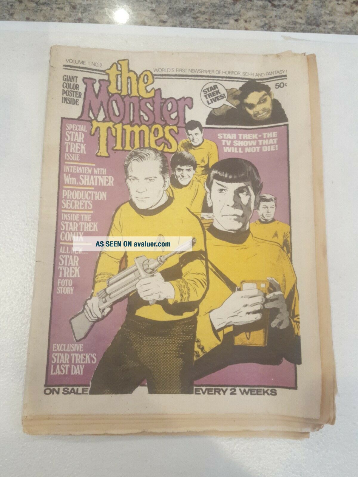 (3) Vintage Issues Of The Monster Times Plus 2 Other Vintage Monster ...