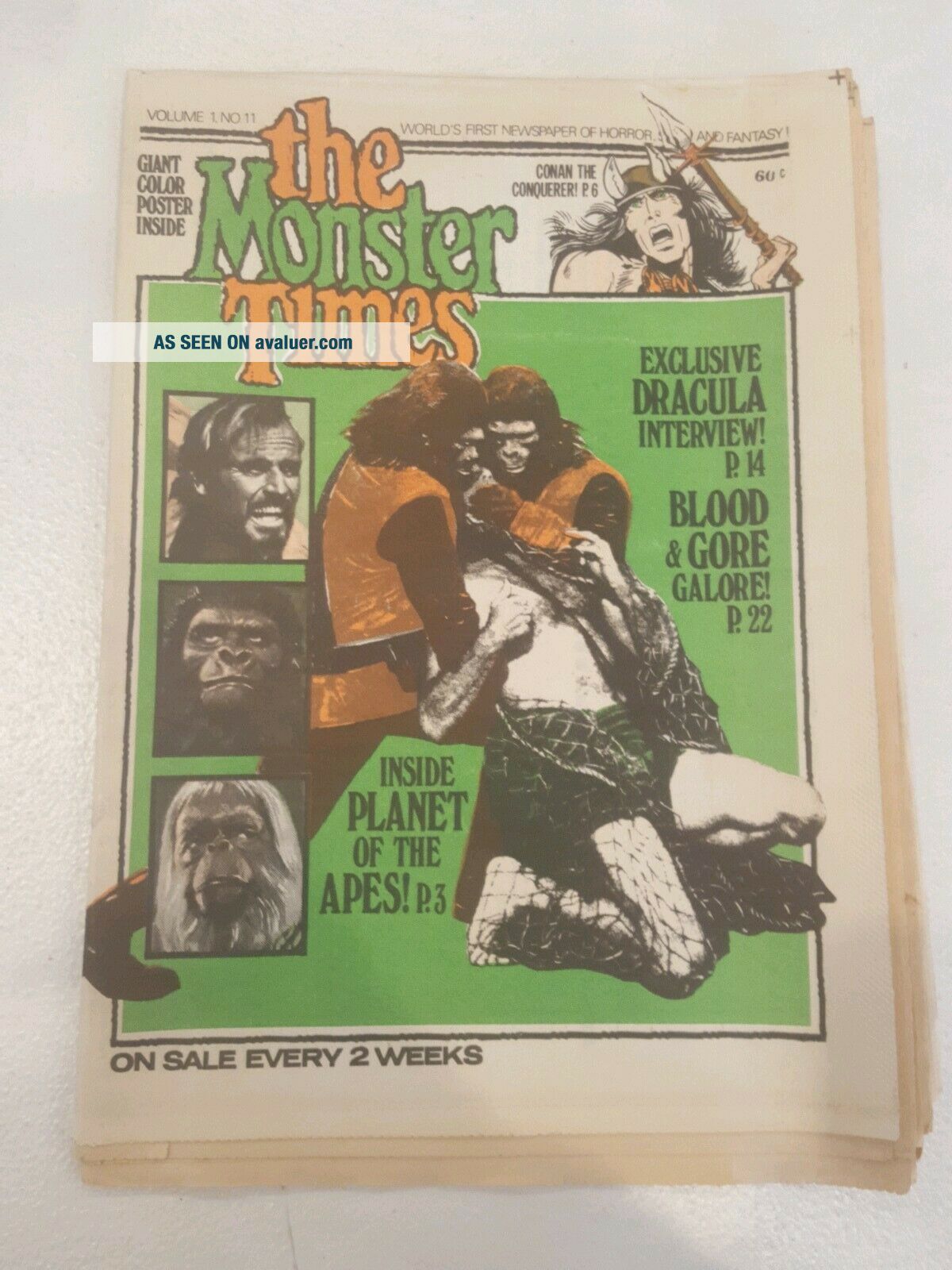 (3) Vintage Issues Of The Monster Times Plus 2 Other Vintage Monster ...