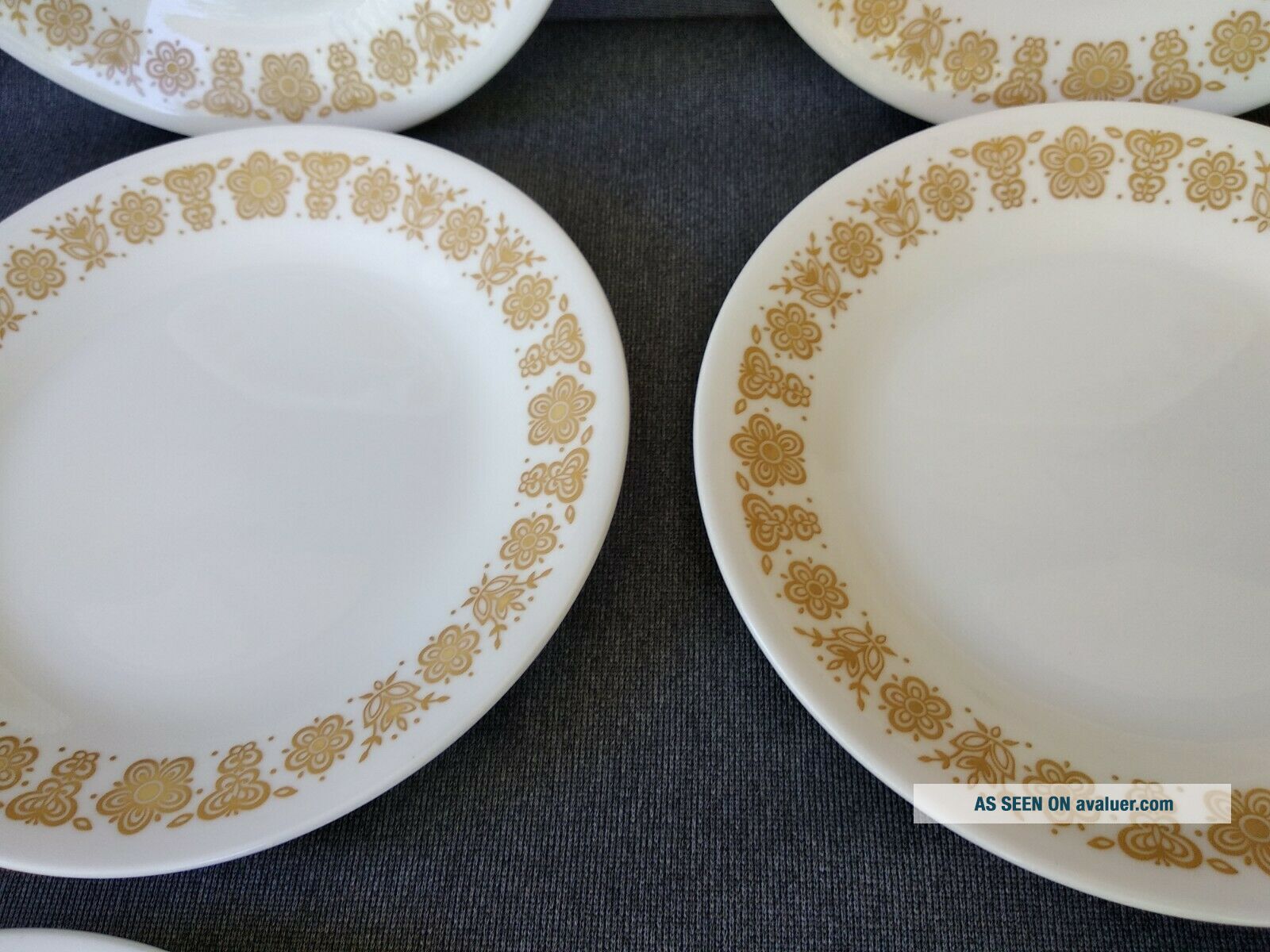 Vintage Corelle Corning Ware Butterfly Gold 6 3/4 " Side Plates - Set ...