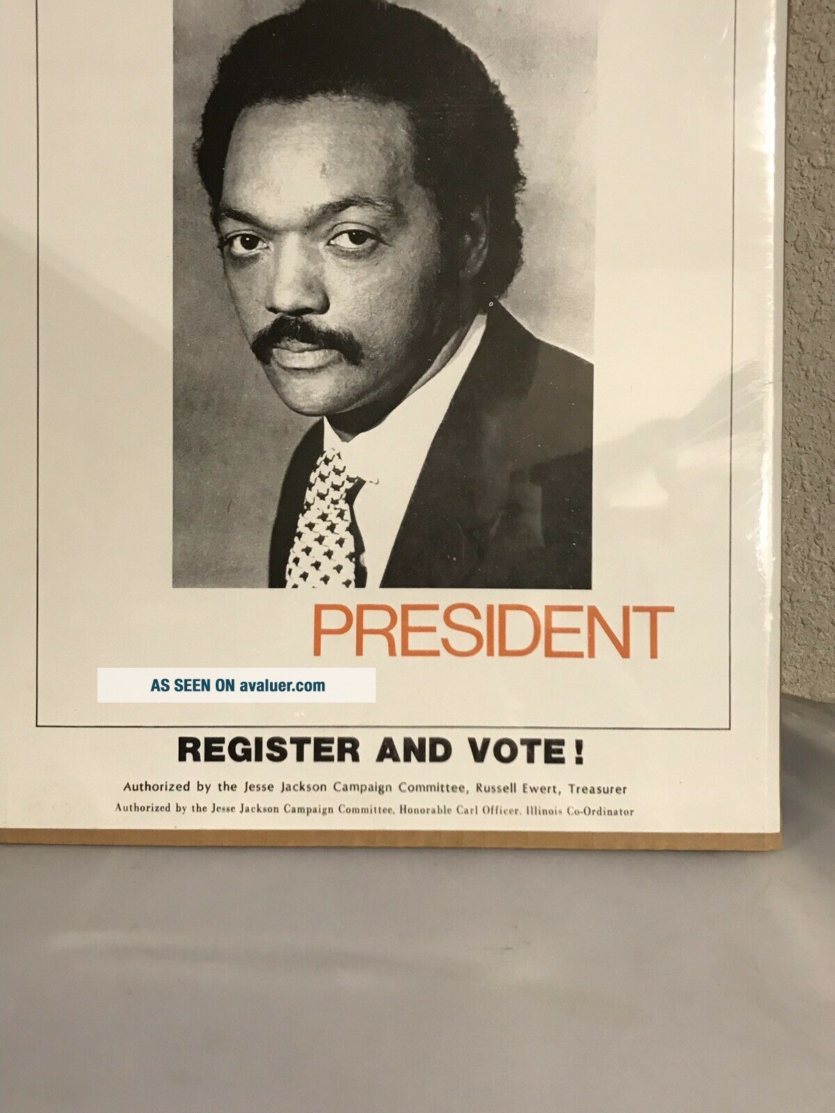 Vintage Rainbow Coalition Jesse Jackson For President Poster | #7822676