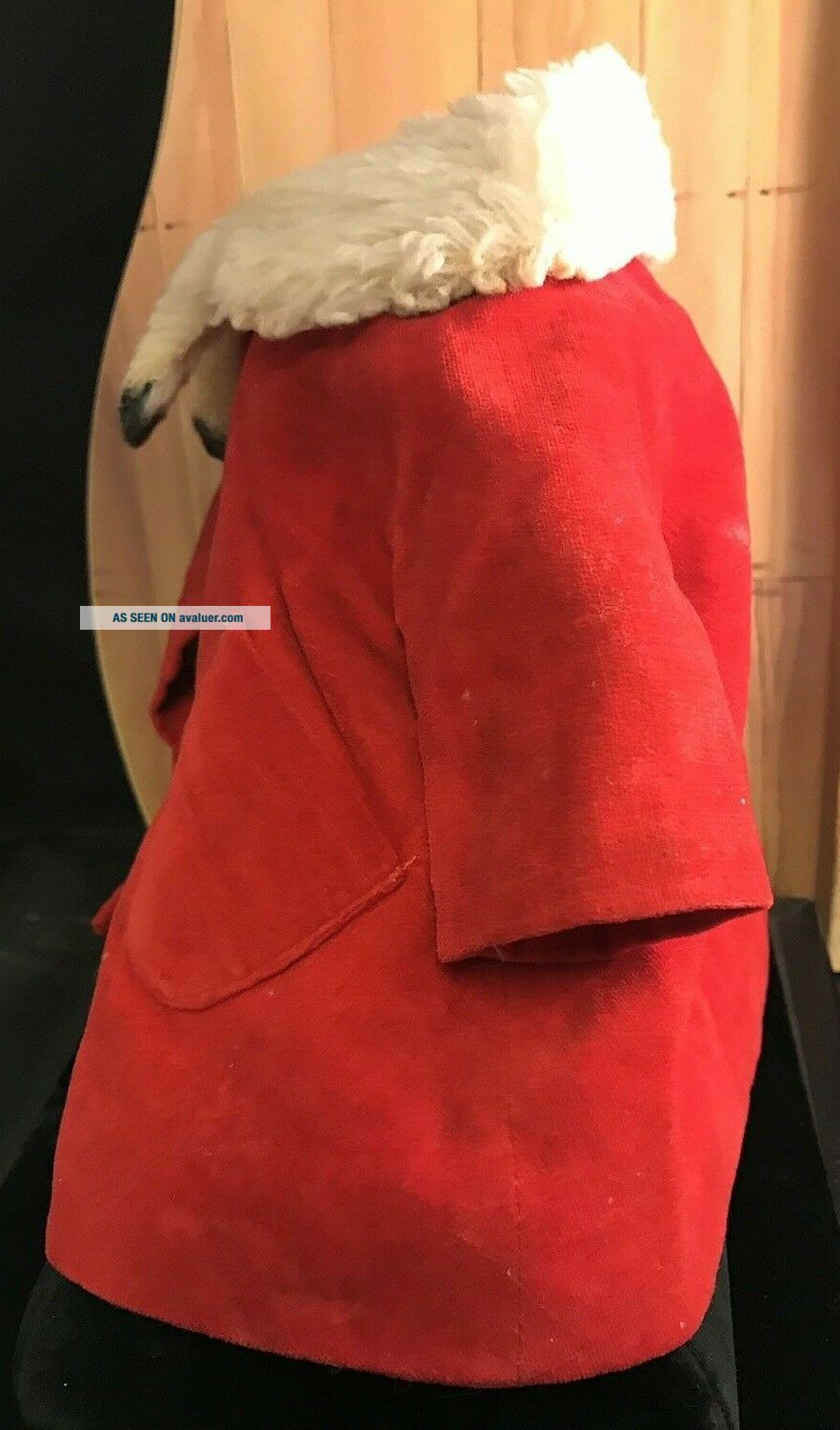 FABULOUS VINTAGE CHATTY CATHY RED VELVET COAT WITH FAUX FUR COLLAR ...