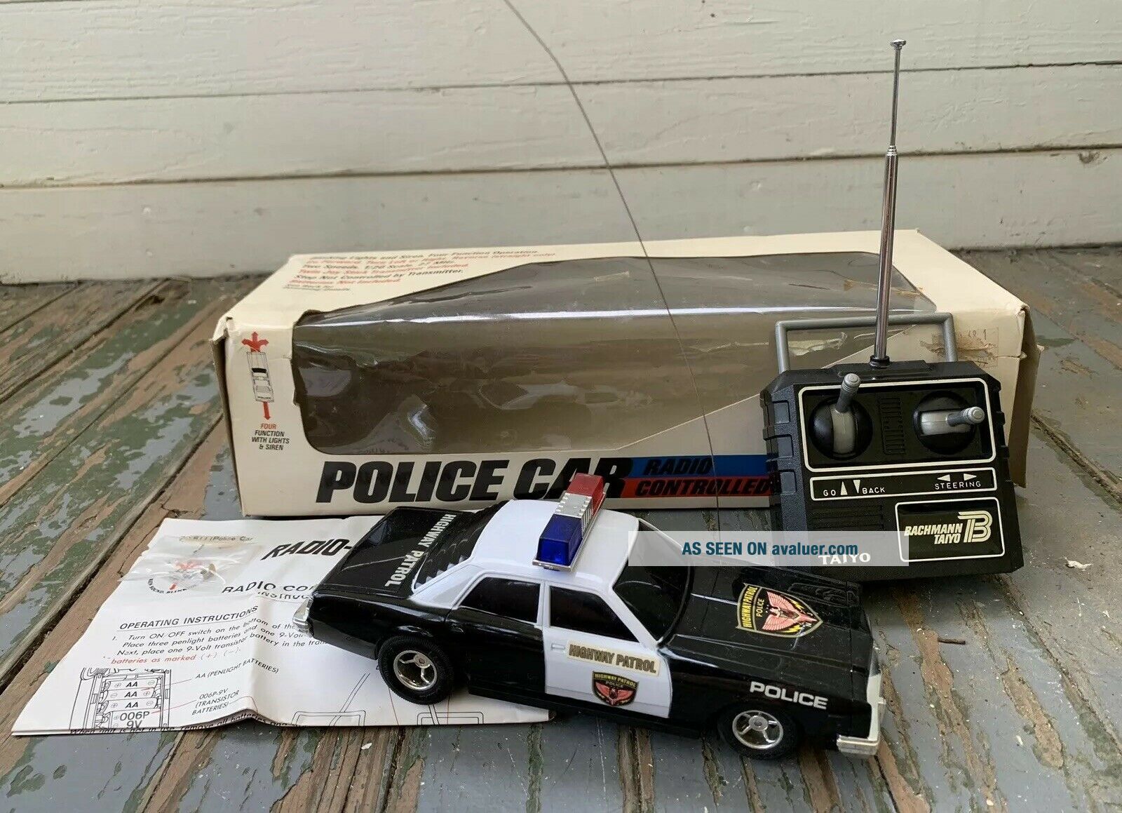 Bachmann Taiyo R/C Police Car 1/24 Radio Control 1980s Vintage | #7847900