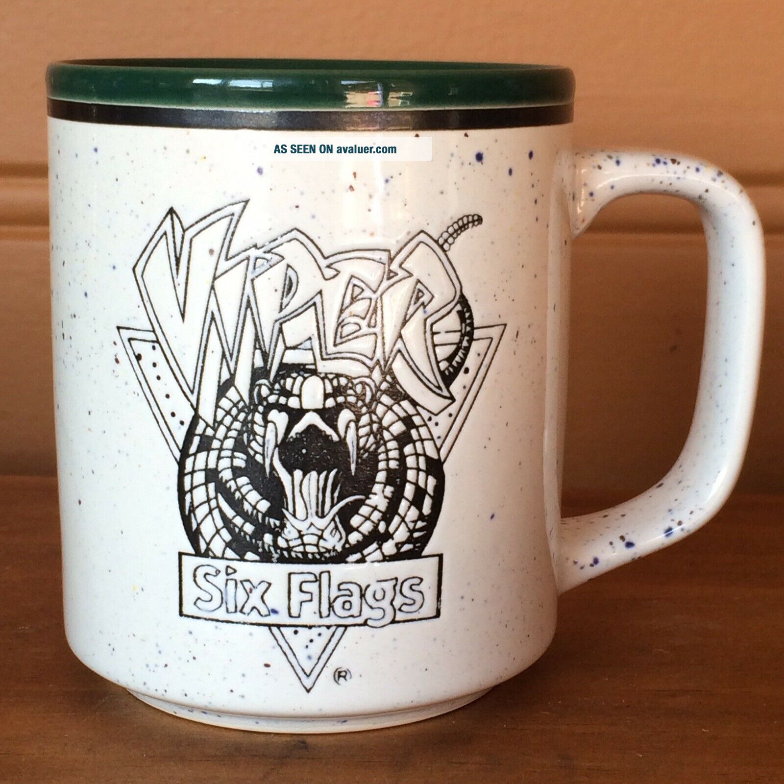Vintage Six Flags Magic Mountain Viper Roller Coaster Souvenir Coffee ...