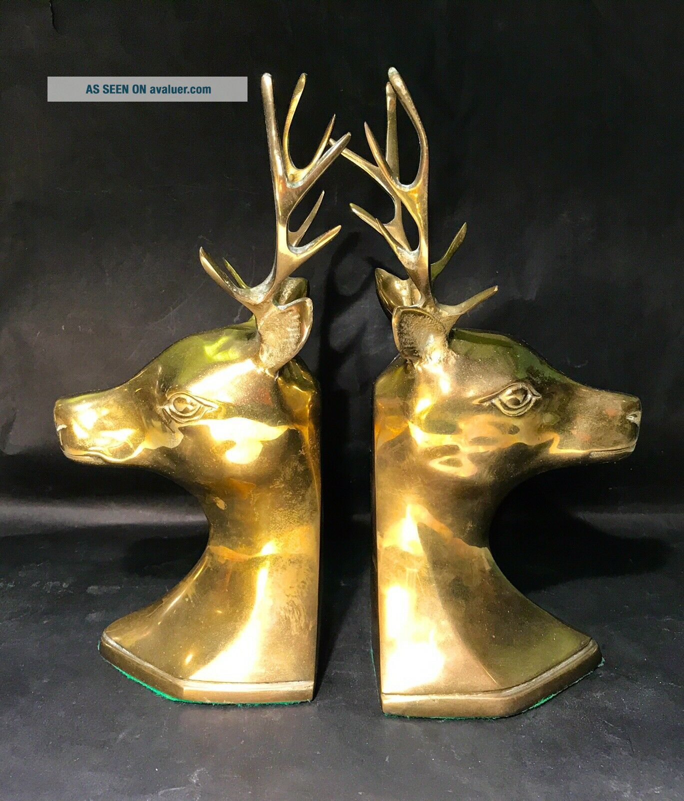 Vintage Brass Buck/Deer Bookends 10 " Made In Korea Hunting Man Cave ...