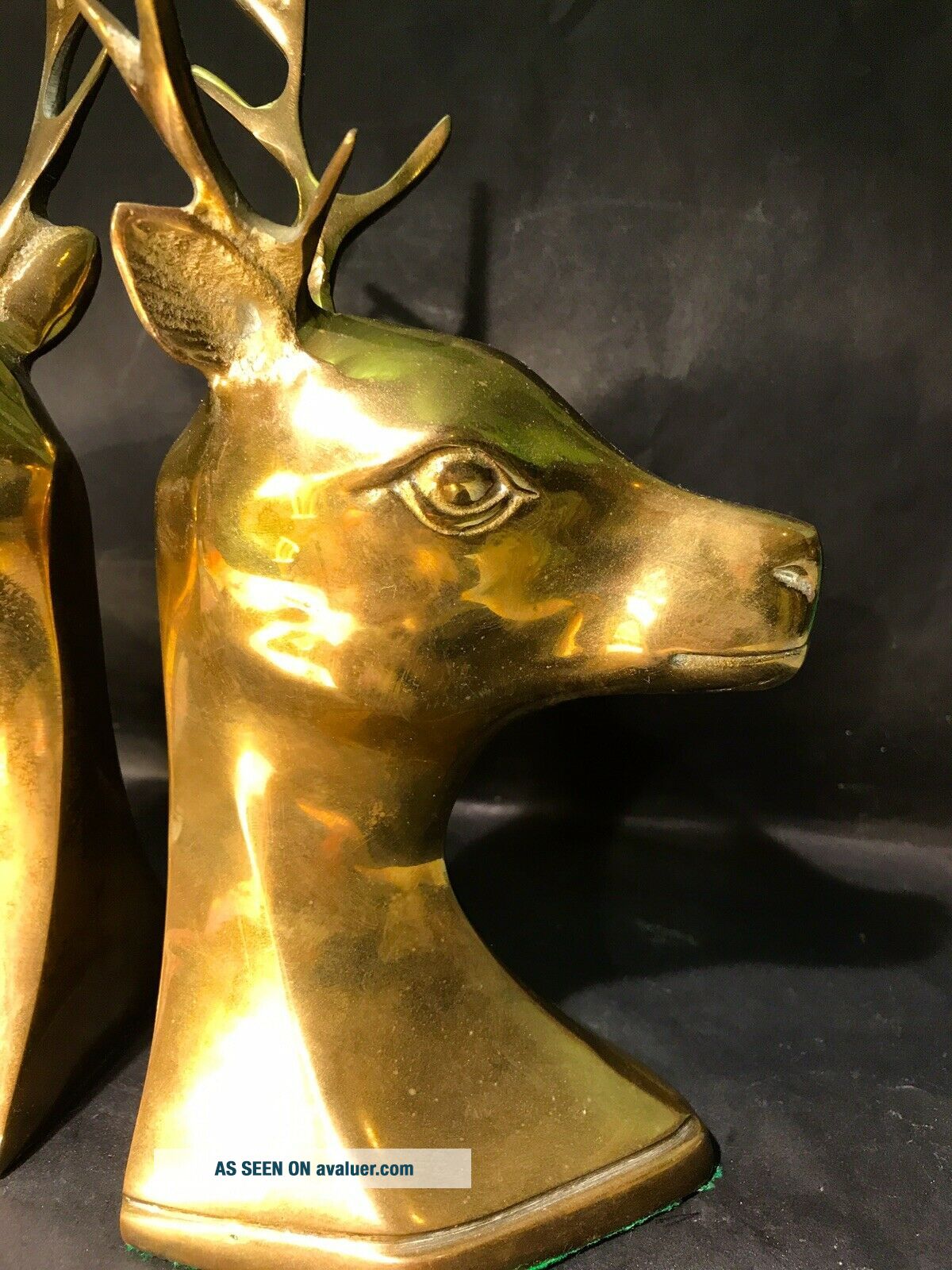 Vintage Brass Buck/Deer Bookends 10 " Made In Korea Hunting Man Cave ...