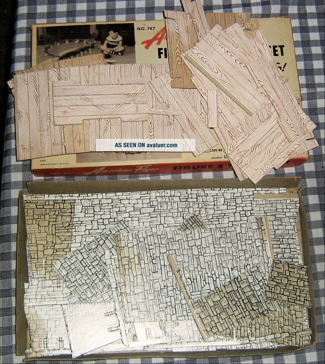 Vintage 1950 ' S Gilbert American Flyer No. 747 Figure 8 Cardboard ...