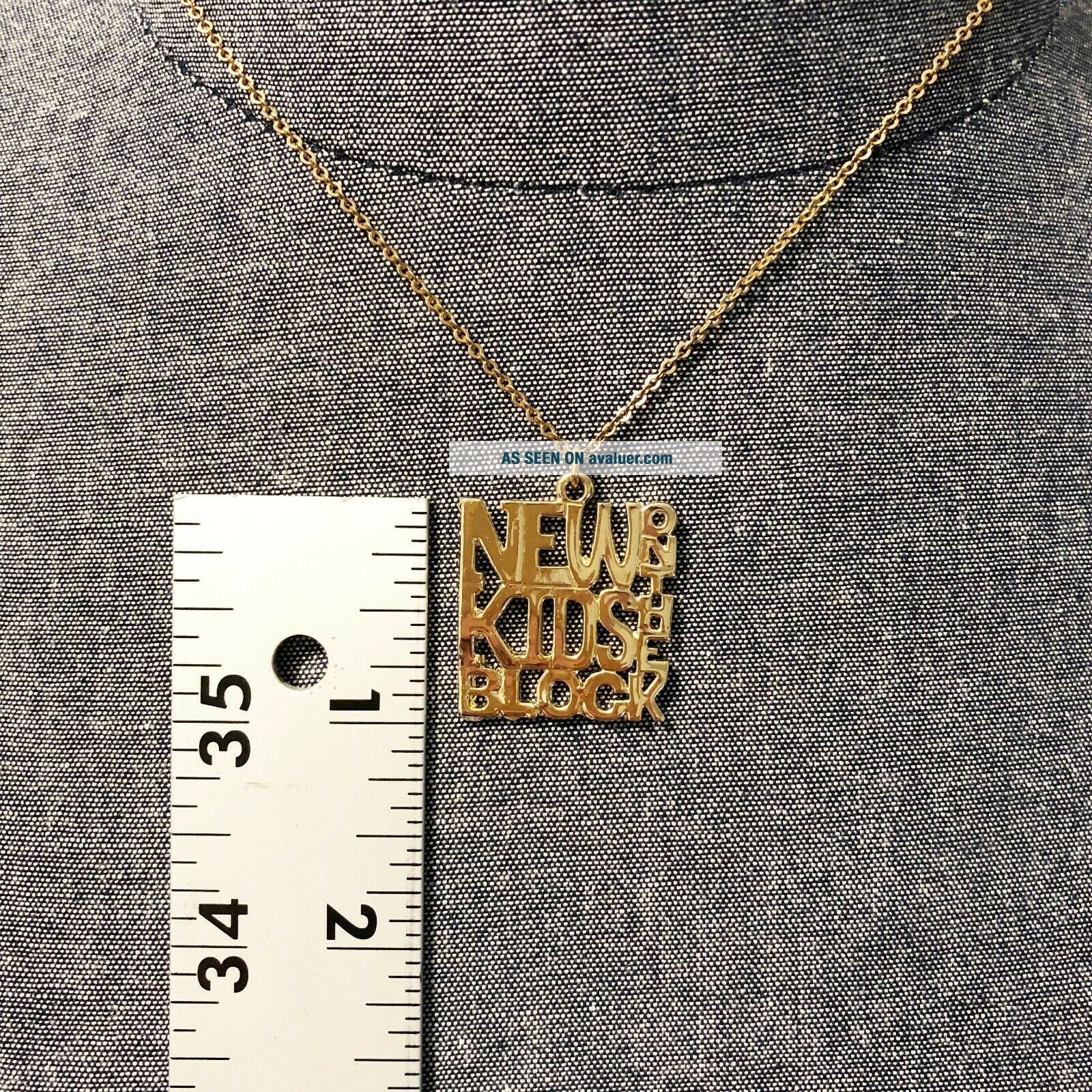 Vintage 1990s Kids On The Block NKOTB Gold Colored Necklace Pendant ...