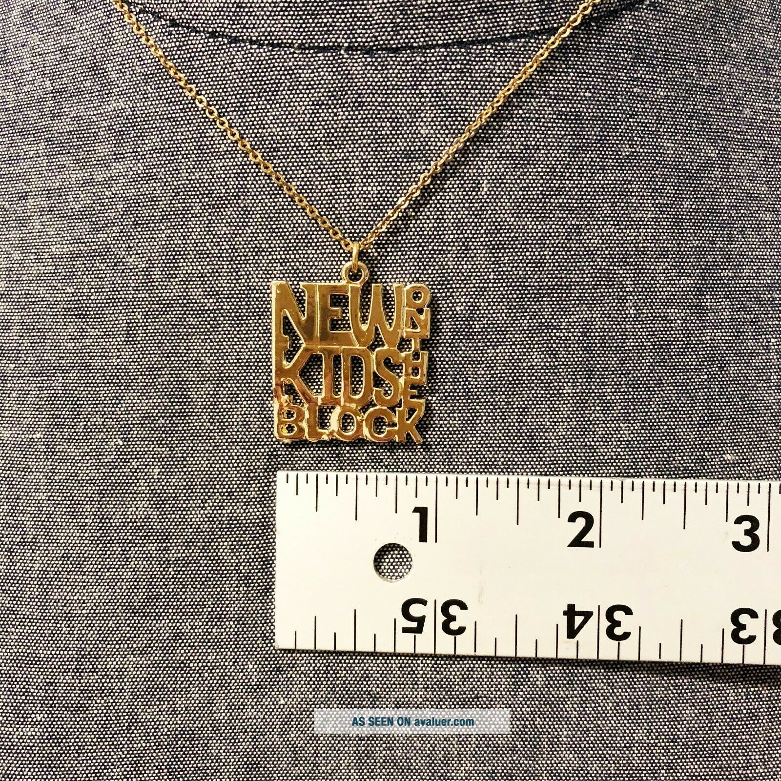 Vintage 1990s Kids On The Block NKOTB Gold Colored Necklace Pendant ...