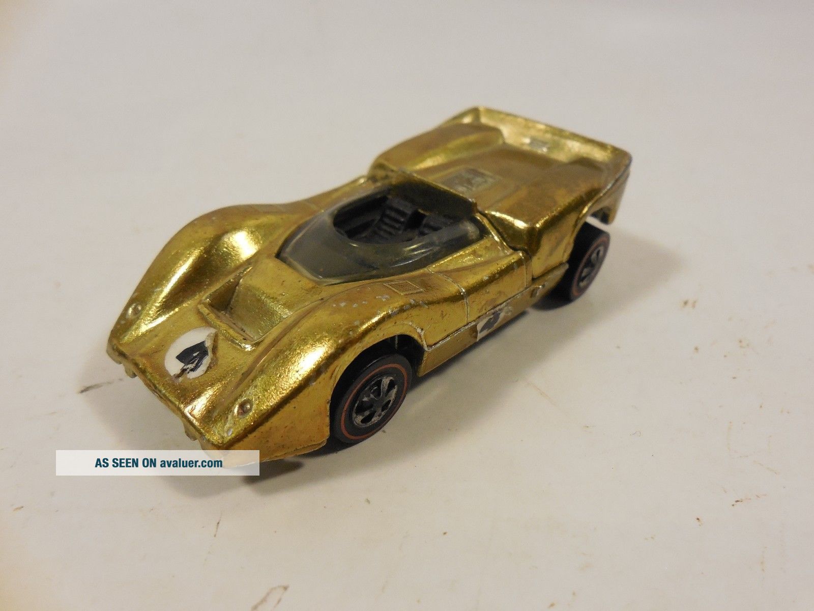 RARE VINTAGE MATTEL HOT WHEELS GOLD MCLAREN M6A REDLINE DIE - CAST RACE ...
