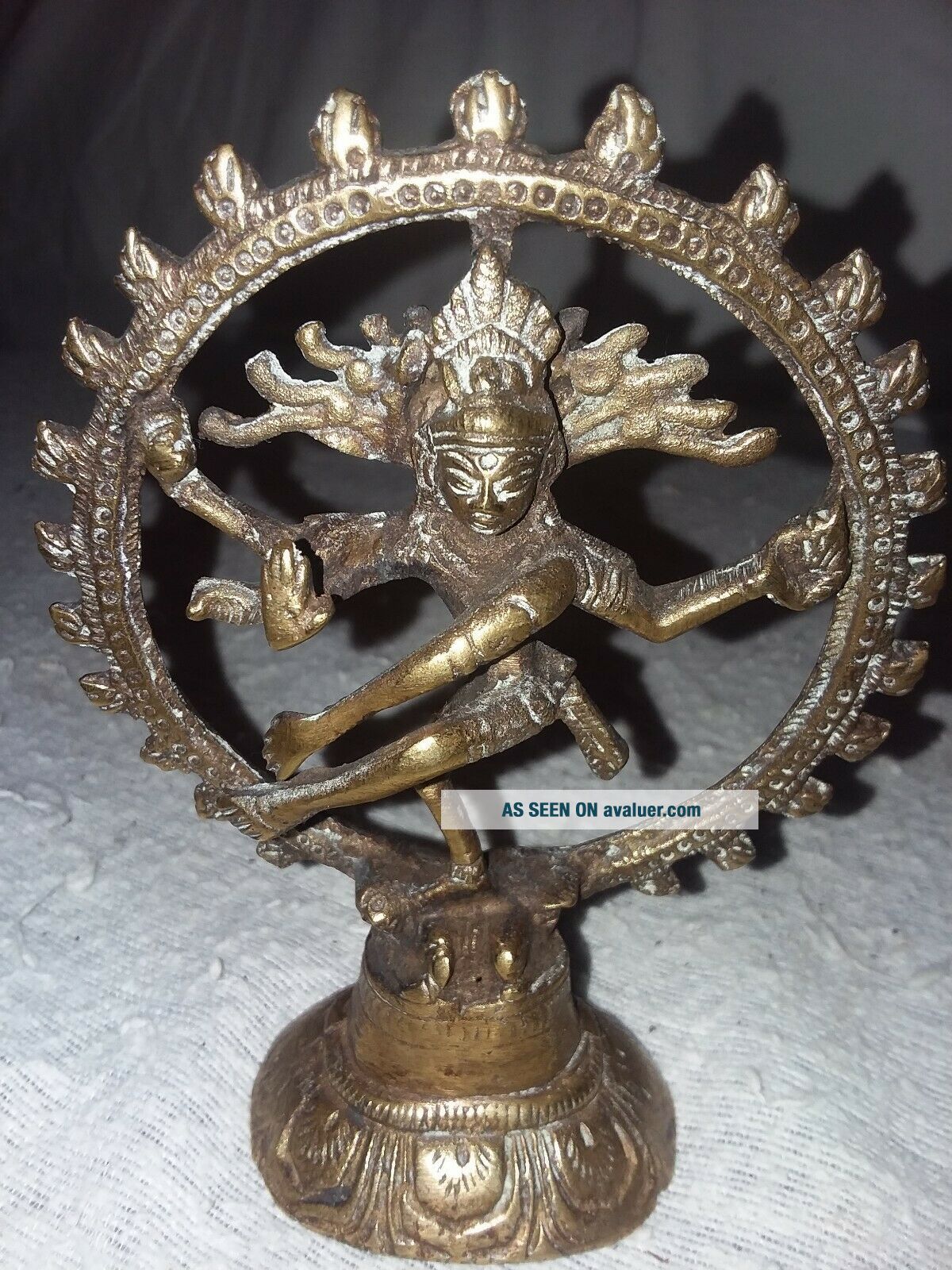 Vintage 5 " Bronze Nataraja Hindu God Of Dance Shiva Figurine | #7865666