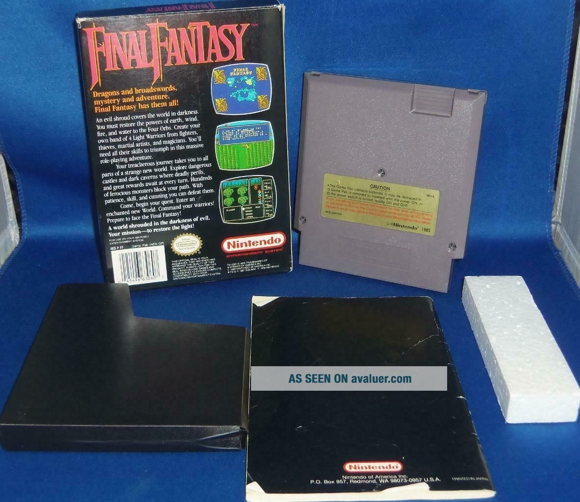 Vintage Nintendo NES Final Fantasy Video Game MISSING MAPS | #7883665