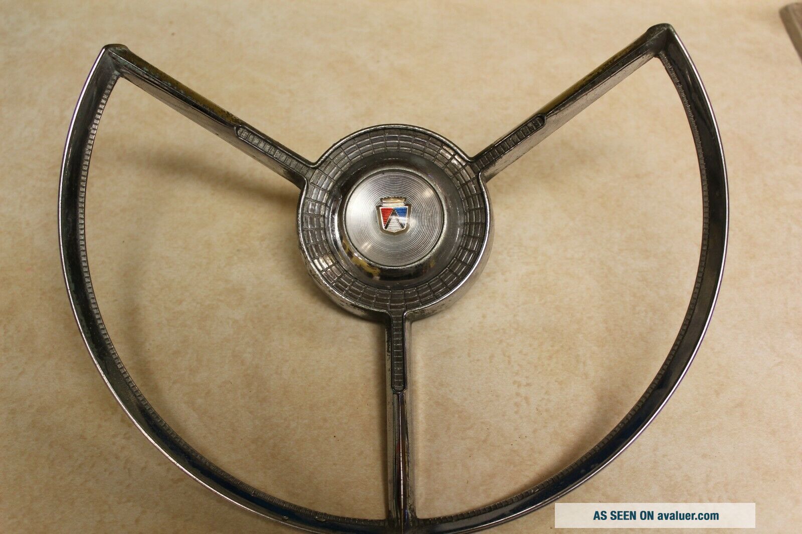 VINTAGE 1956 1957 FORD THUNDERBIRD HORN RING 56 57 FORD EMBLEM CREST ...