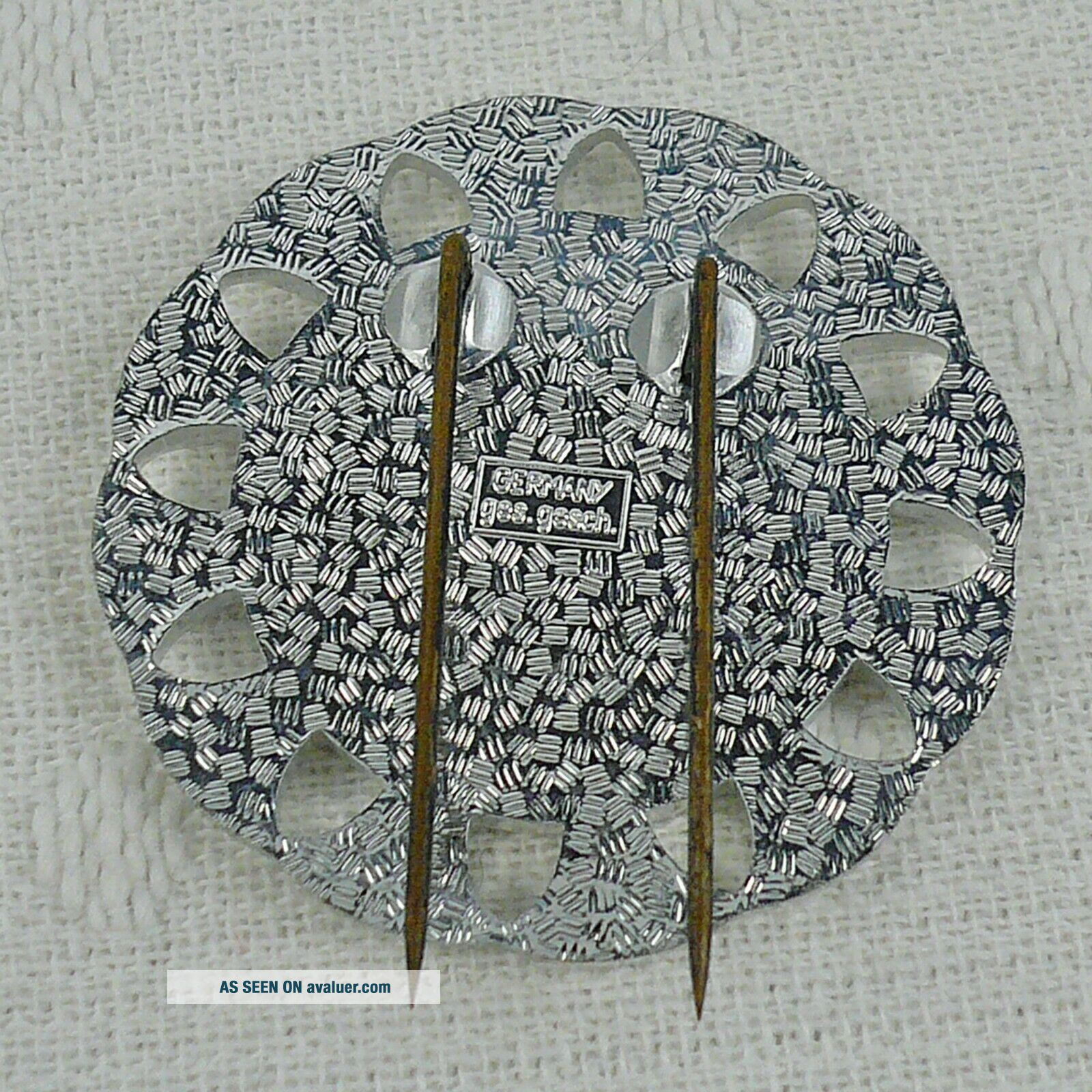 Ca 1960s Vintage German Ges Gesch Two Tone St Christopher Auto Pin On ...