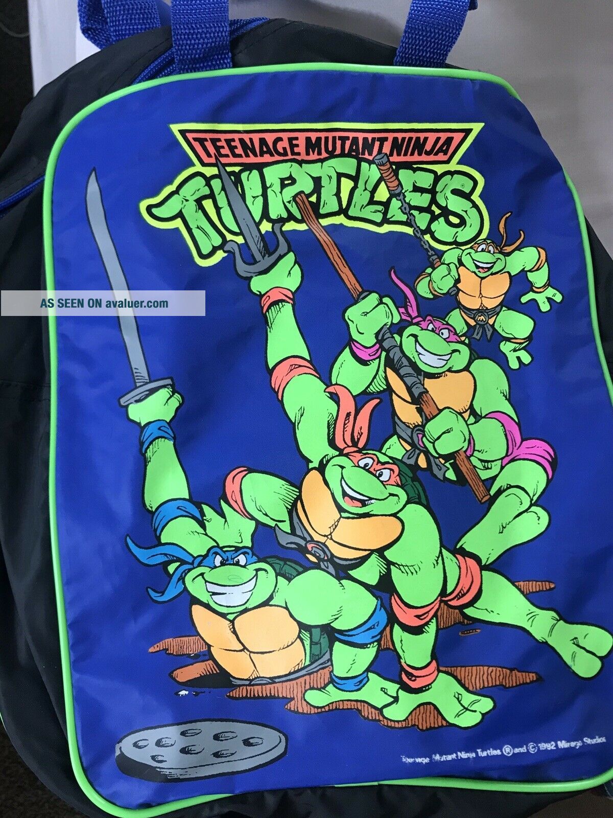 Vintage Teenage Mutant Ninja Turtles Backpack 1992 Mirage Studios ...