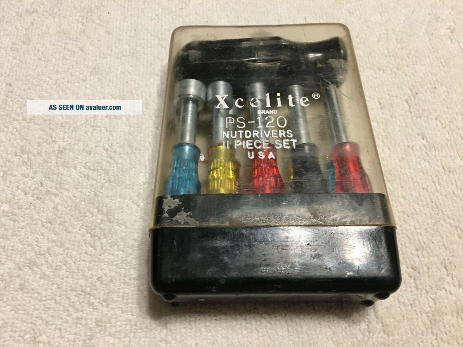 VINTAGE XCELITE PS - 120 NUTDRIVERS 11 PIECE SET W/ TA2 TORQUE AMP ...