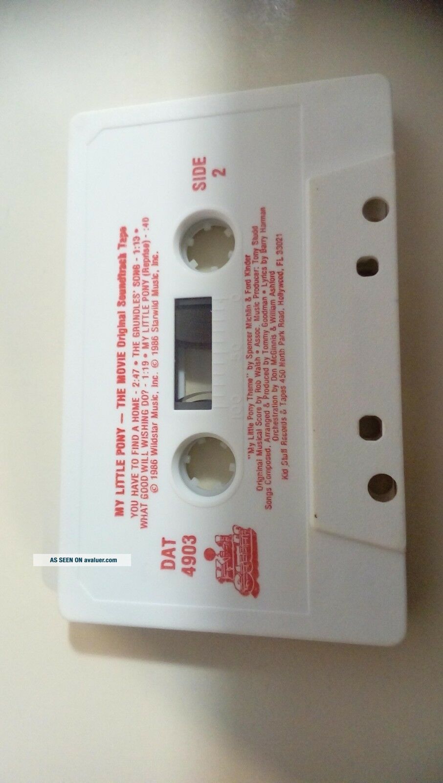 Vintage G1 My Little Pony The Movie Soundtrack Tape | #7925220