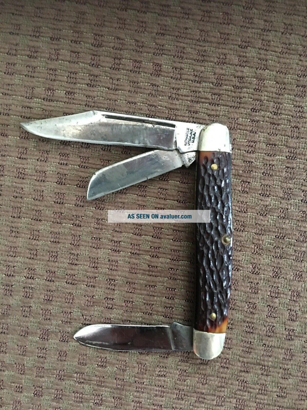 VINTAGE KUTMASTER UTICA NY USA FOLDING BONE HANDLE POCKET KNIFE 1 ...