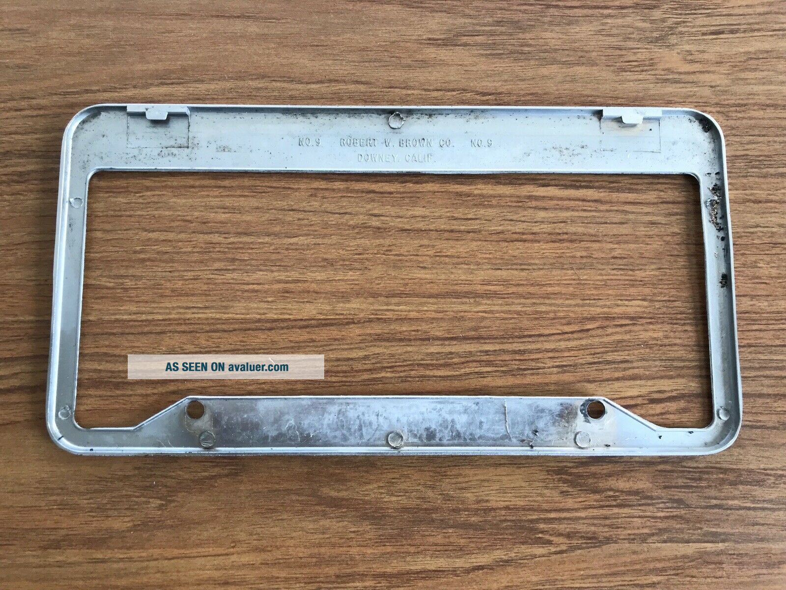 Old Vintage Brooks Cadillac Scottsdale Car Dealer Metal License Plate ...