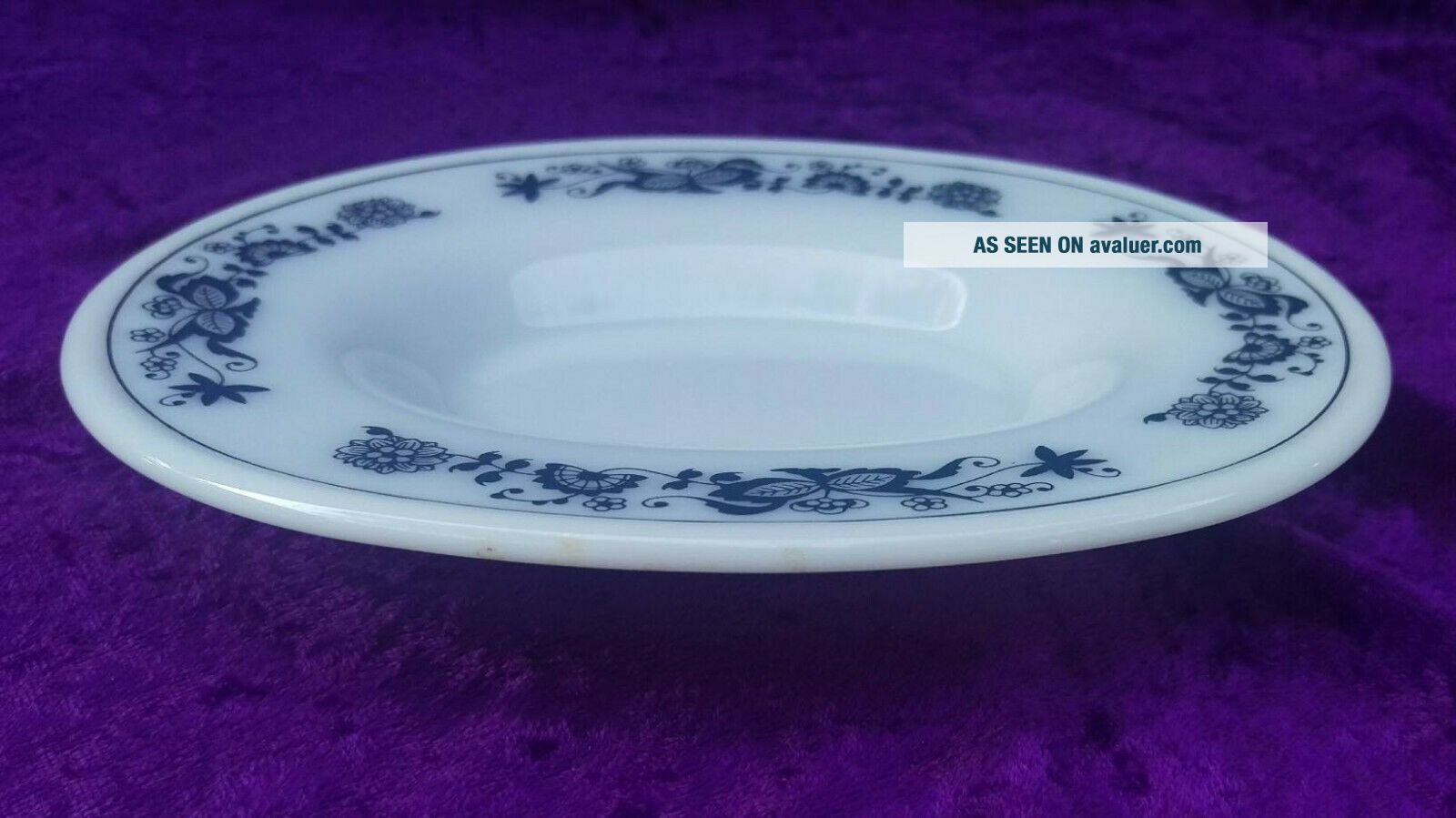 Vintage Pyrex Underplate 77U Old Town Blue Onion Corning 1970 | #7961580