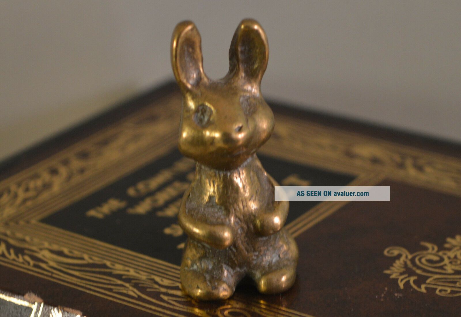 Vintage Solid Brass Rabbit Figure | #7973538