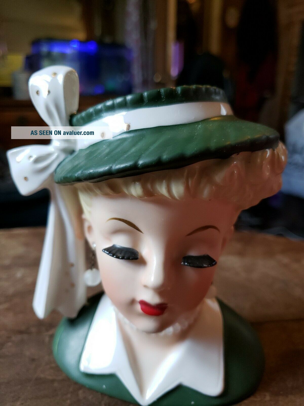 Vintage 1956 NAPCO C2633B Lady Head Vase / Planter | #7975590