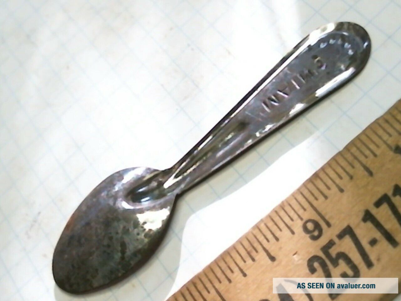 Mains Ice Cream Tin Spoon Middletown MD Antique Vintage Old Dairy Soda ...