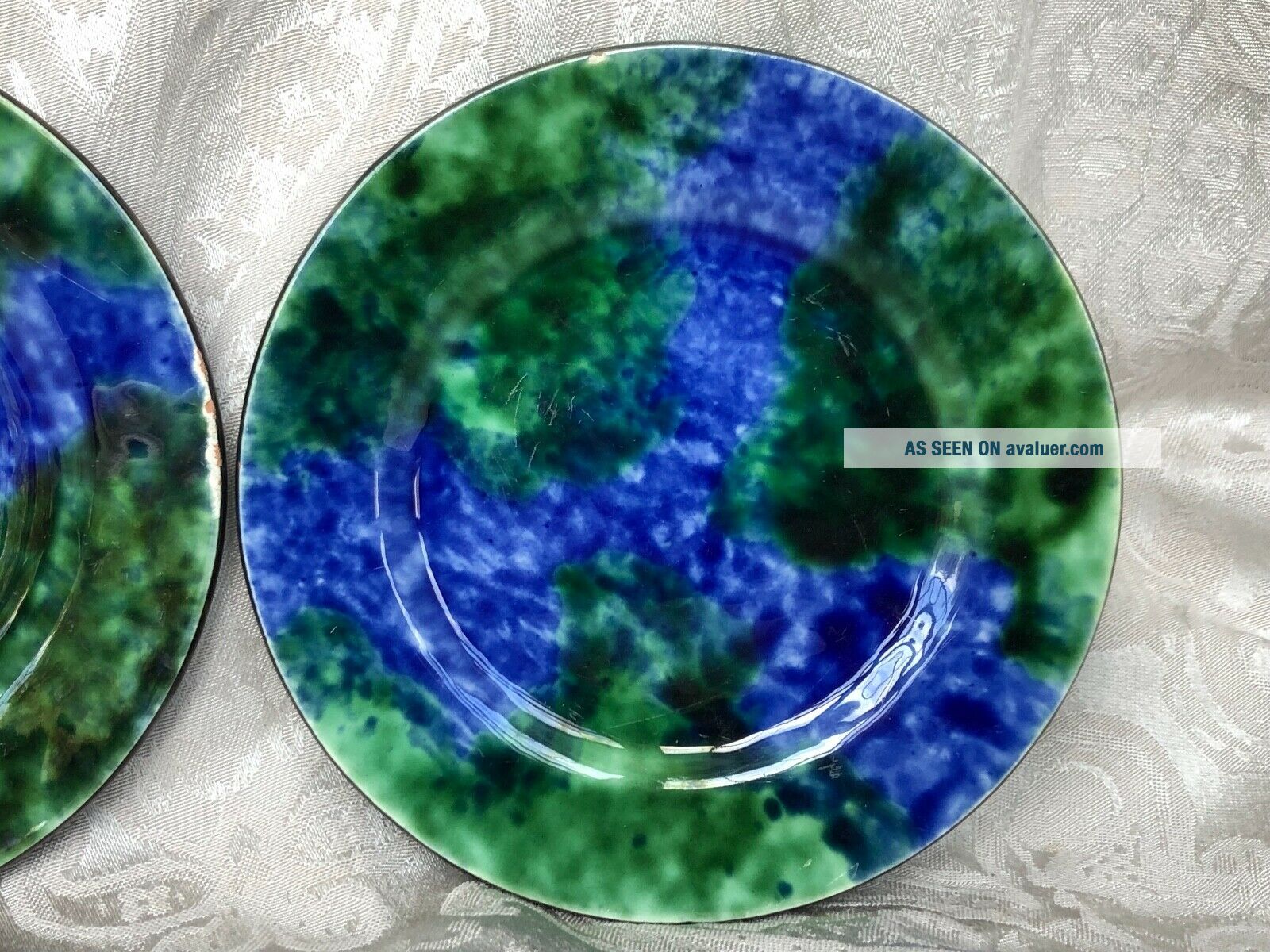 Stangl Pottery Dessert Plates Stangl Mediterranean Blue Green VINTAGE ...