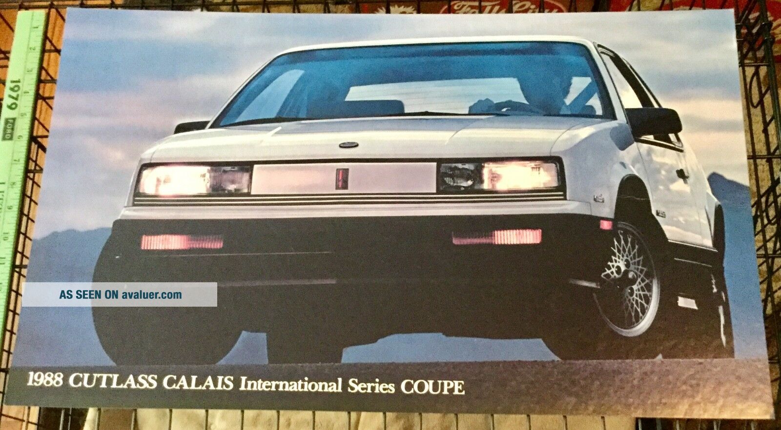Vintage Oldsmobile Dealer Point Of Poster 1988 Cutlass Calais Coupe ...