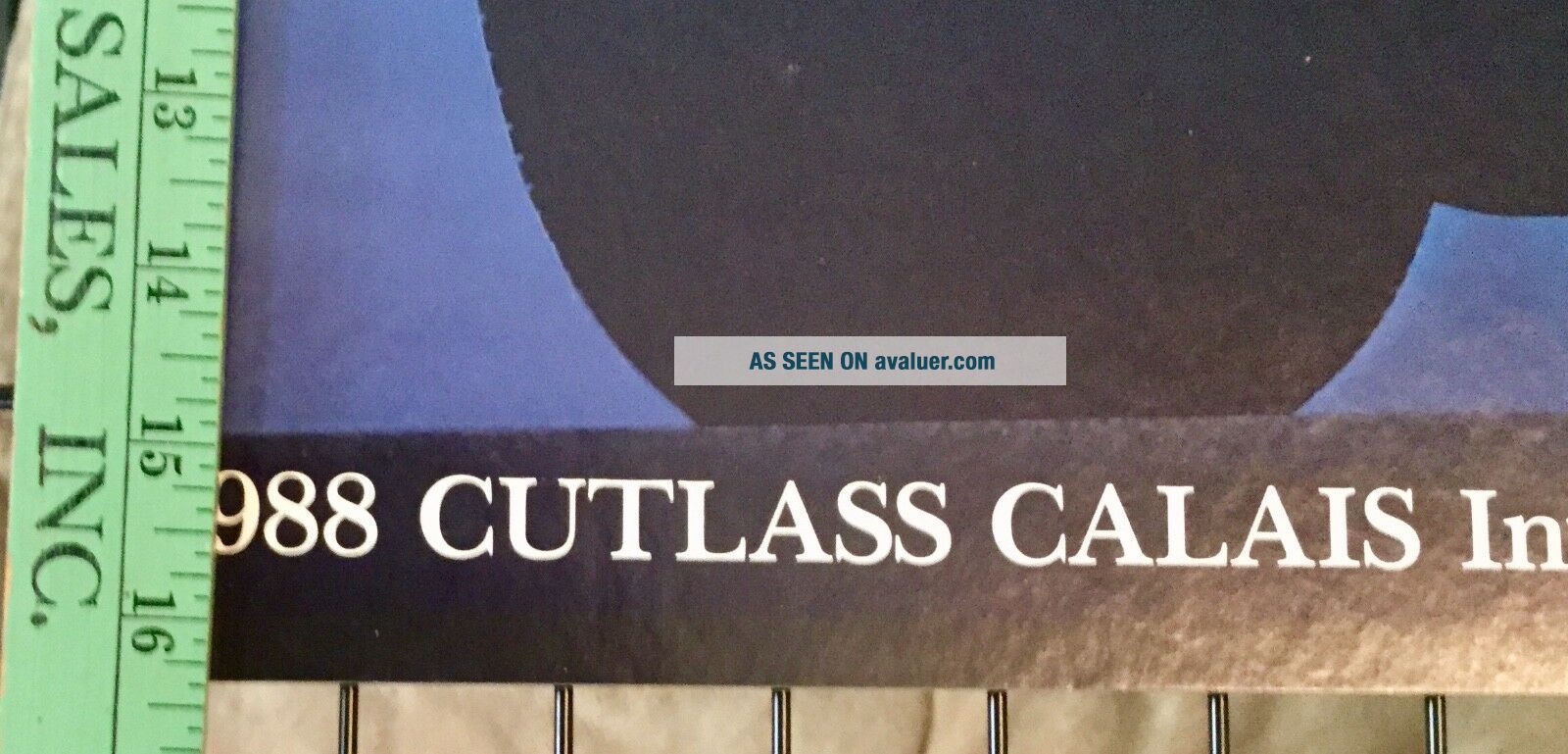 Vintage Oldsmobile Dealer Point Of Poster 1988 Cutlass Calais Coupe ...