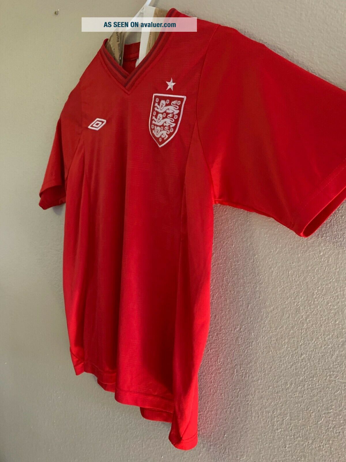 Official Vintage Umbro England National Football Team Jersey Size L Red ...