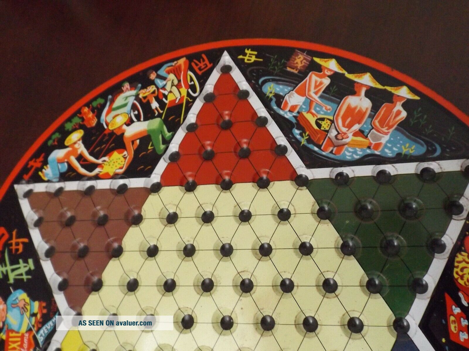 Vintage Chinese Checkers 1960 ' S Tin Metal PIXIE GAME By STEVEN St ...