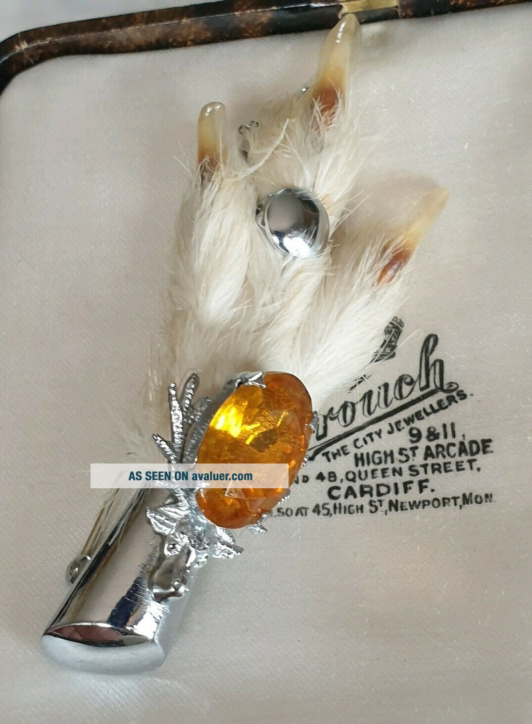 OLD VINTAGE SIGNED WBs SCOTTISH CELTIC AMBER GROUSE FOOT SILVER STAG ...