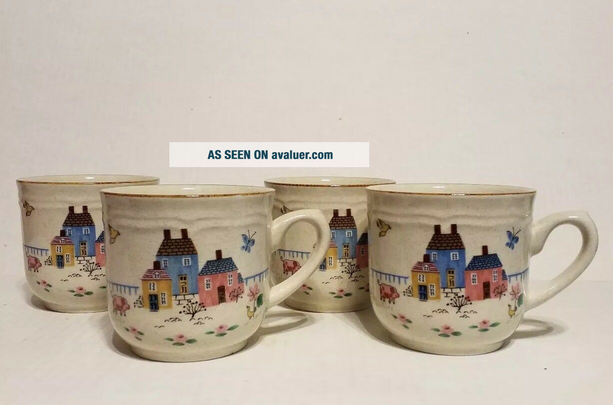 (4) INTERNATIONAL CHINA - HEARTLAND - STONEWARE CUPS - JAPAN - VINTAGE ...
