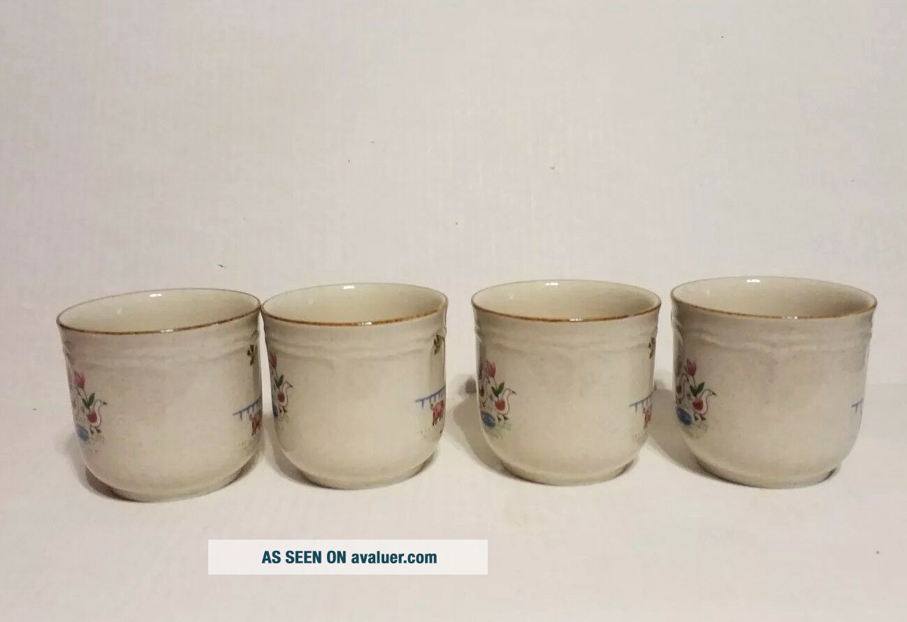 (4) INTERNATIONAL CHINA - HEARTLAND - STONEWARE CUPS - JAPAN - VINTAGE ...