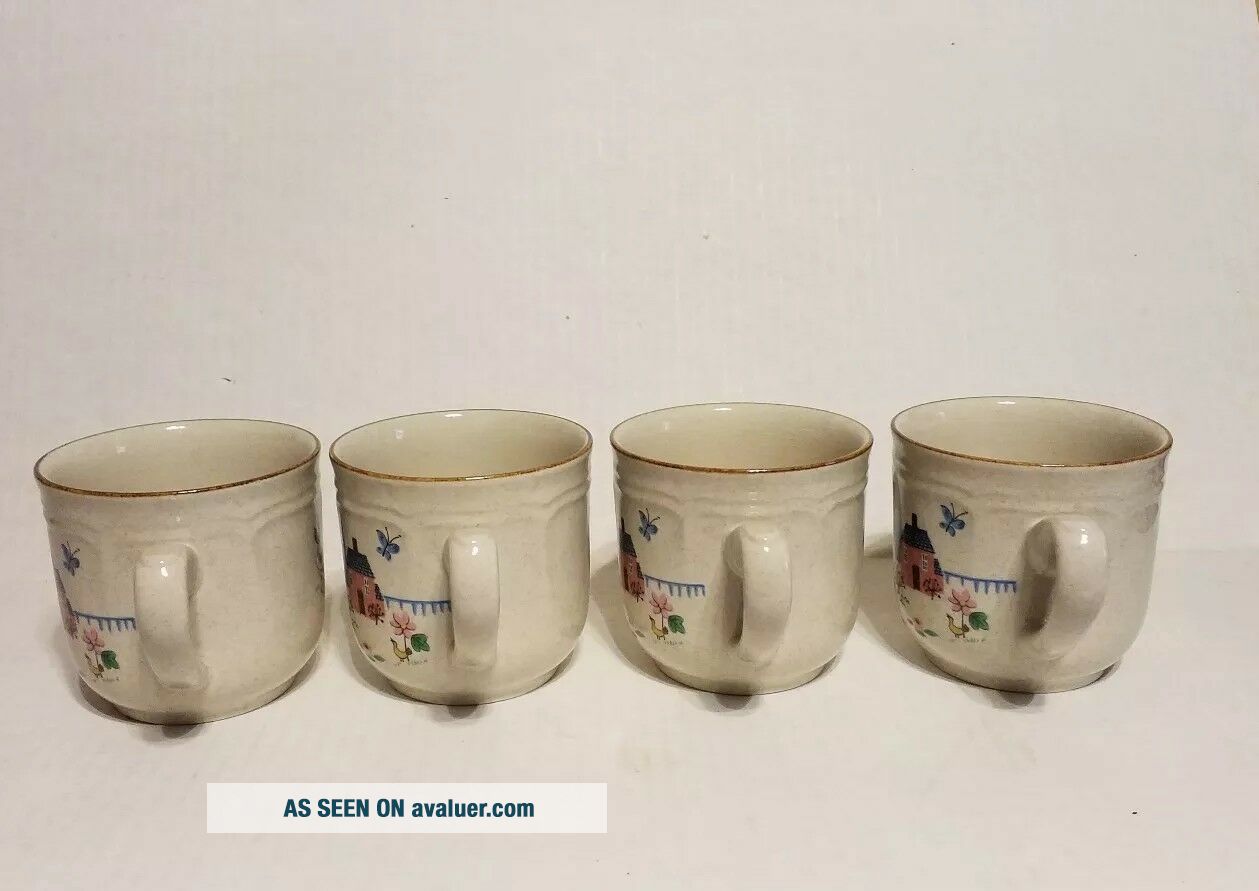 (4) INTERNATIONAL CHINA - HEARTLAND - STONEWARE CUPS - JAPAN - VINTAGE ...