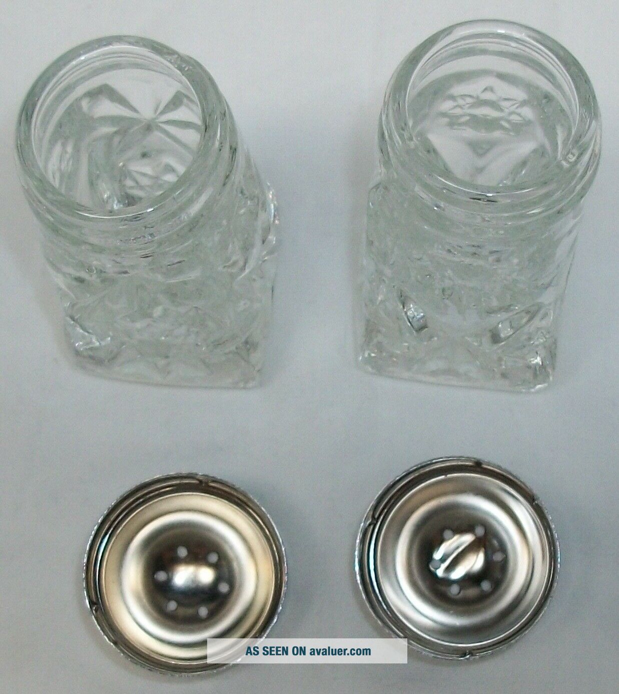 VTG EAPC ANCHOR HOCKING STAR OF DAVID CREAMER, SUGAR & TRAY SET, SALT ...