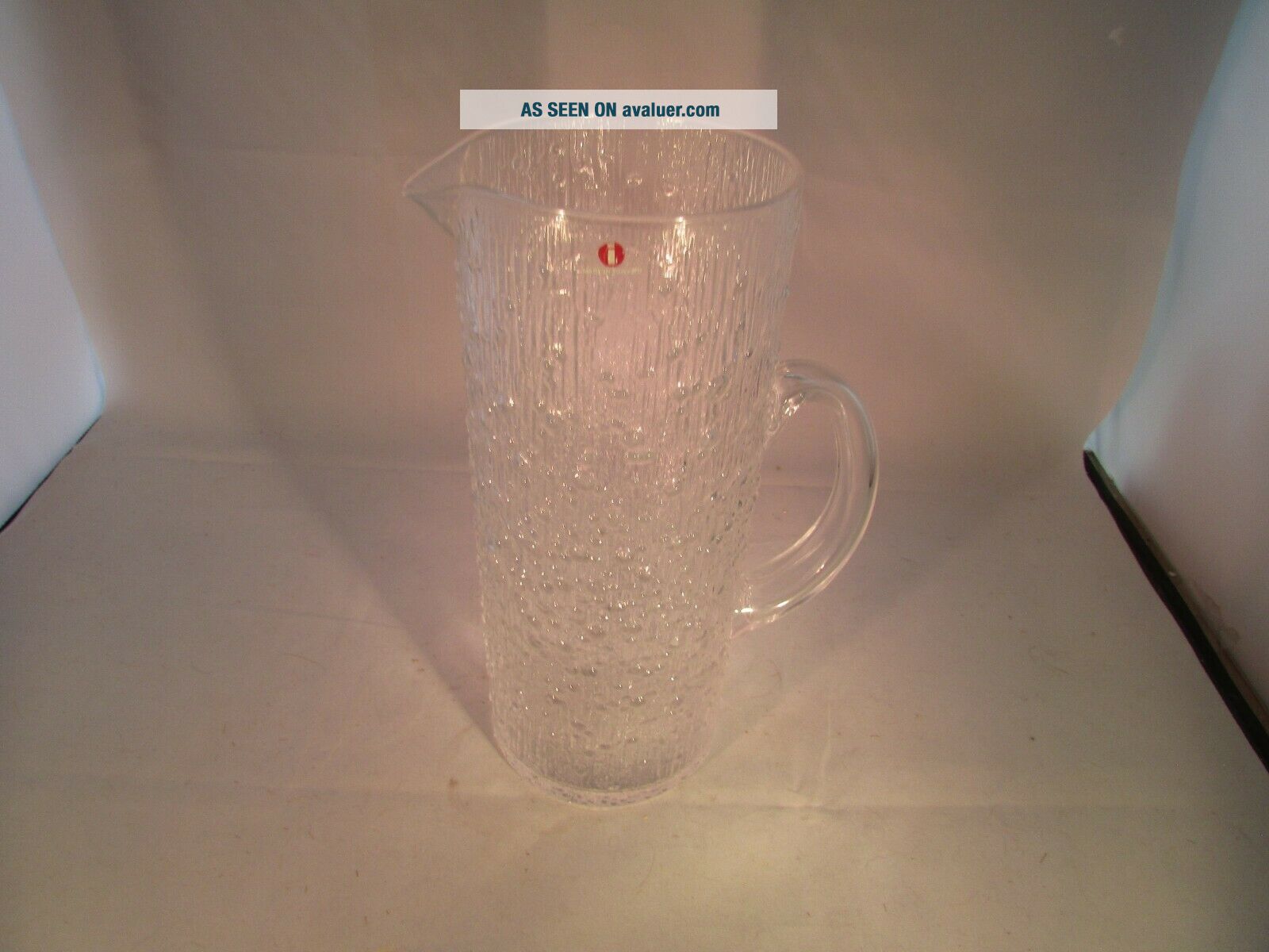 AWESOME VINTAGE MID CENTURY MOD STYLE GLASS PITCHER FROM FINLAND | #8018849