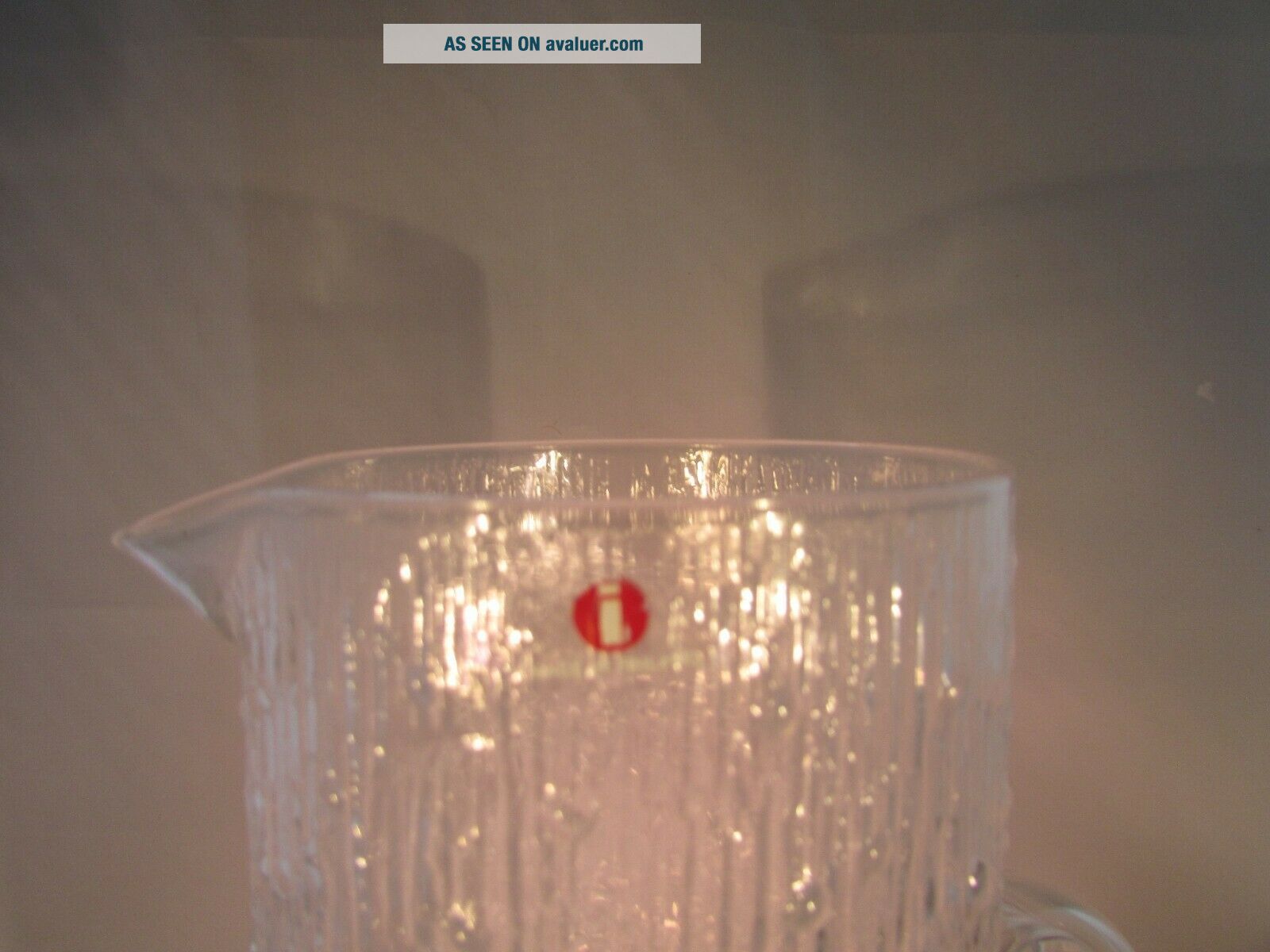 AWESOME VINTAGE MID CENTURY MOD STYLE GLASS PITCHER FROM FINLAND | #8018849