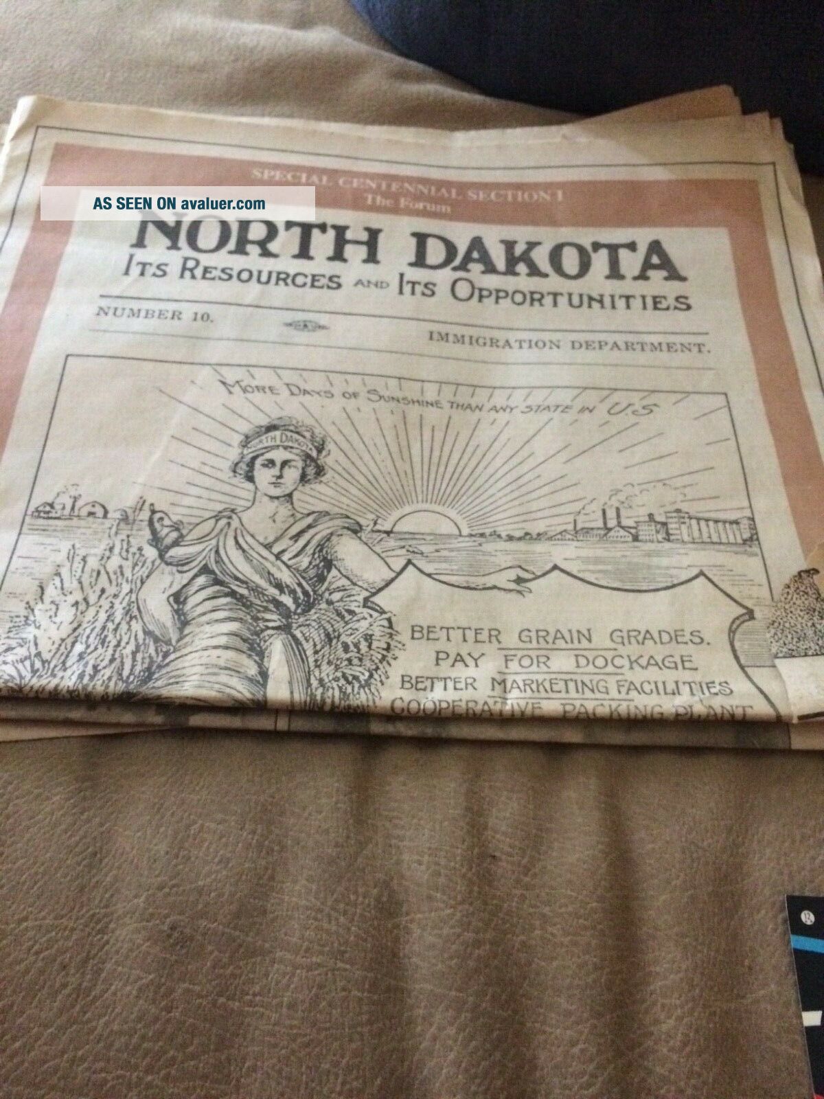 Fargo Forum Newspaper North Dakota Centennial Insert Vintage | #8017628