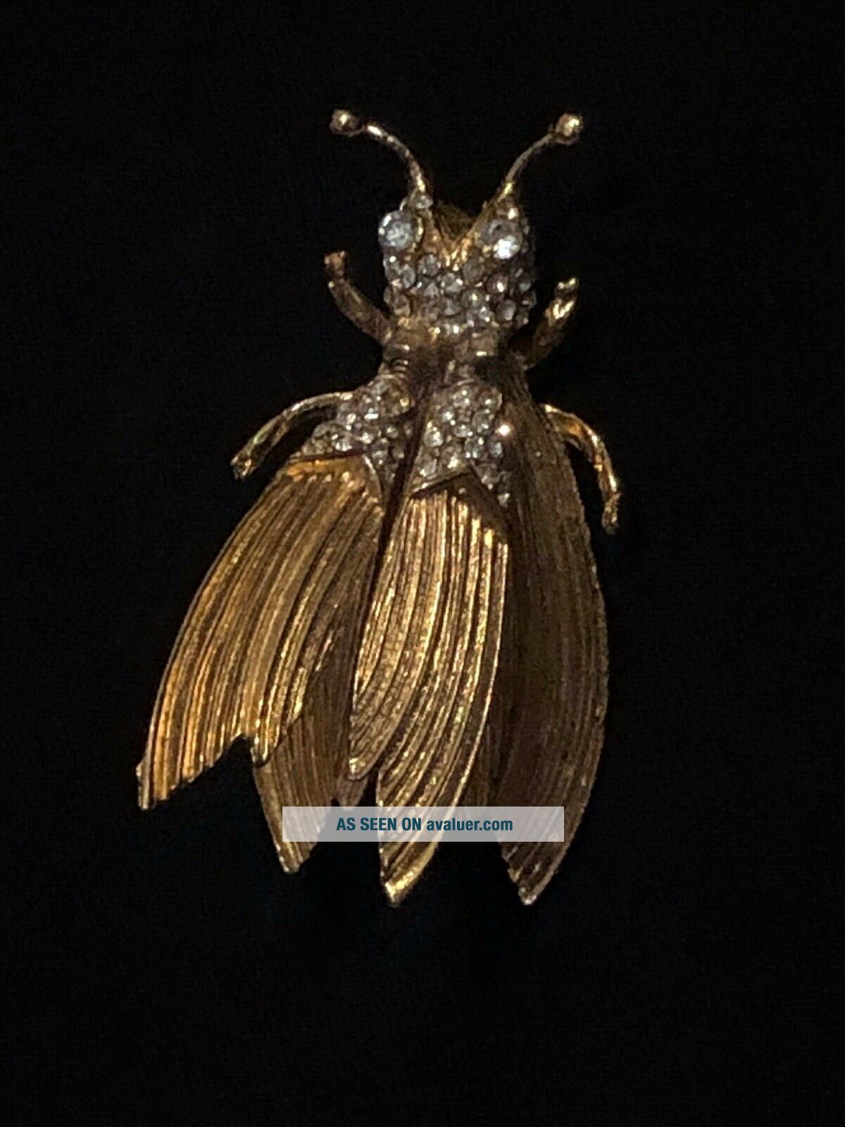 Vintage Signed Hattie Carnegie Trembler Bug Insect Fly Pin Brooch ...