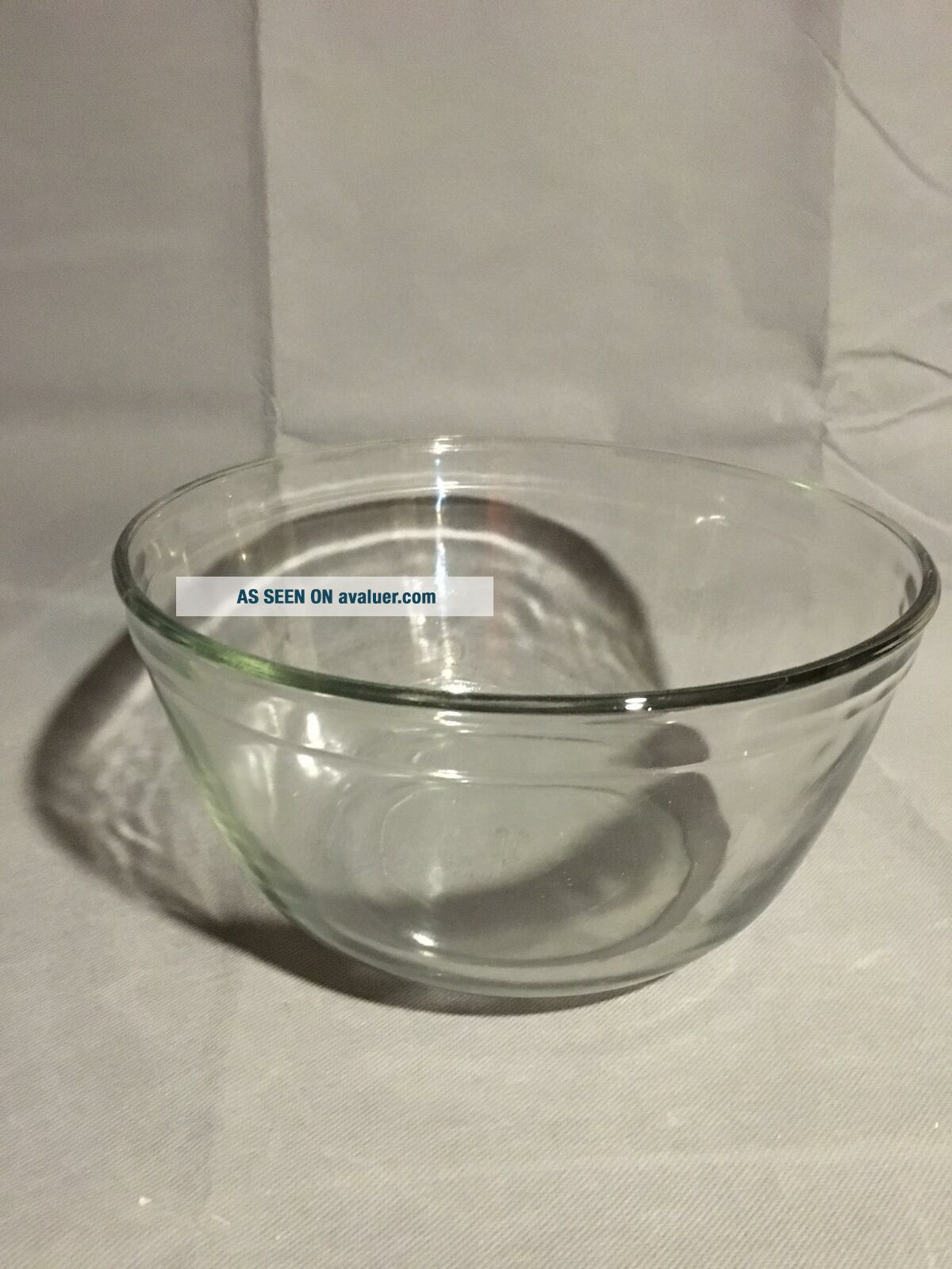 Vintage Anchor Hocking 4 Quart Clear Class Mixing Bowl Jl | #8041699