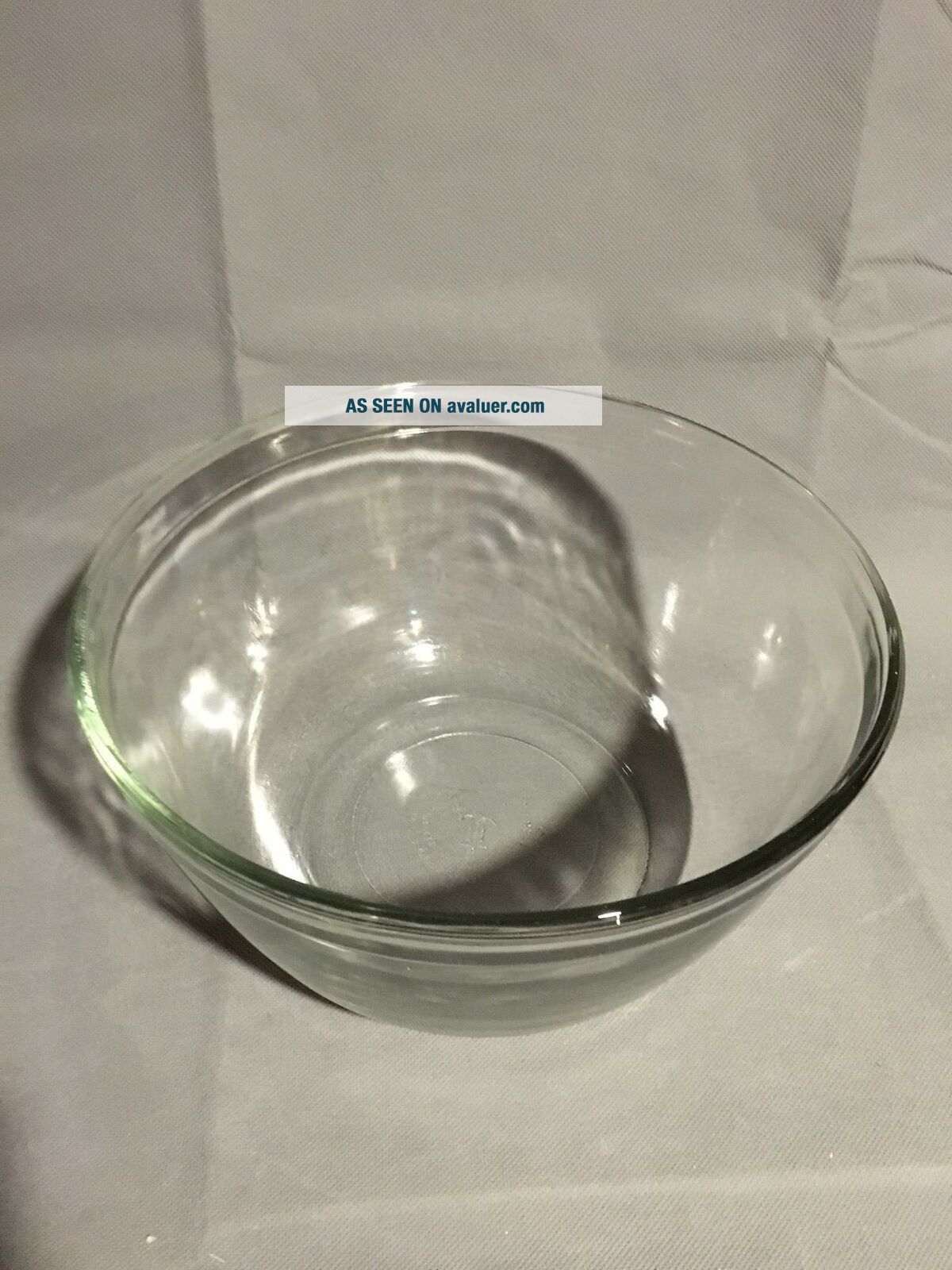 Vintage Anchor Hocking 4 Quart Clear Class Mixing Bowl Jl | #8041699