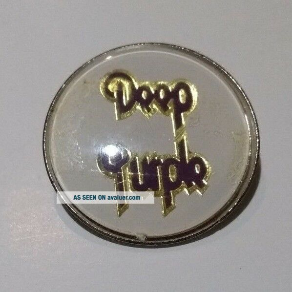 DEEP PURPLE VINTAGE METAL PIN BADGE 1970s / 80s (MADE IN EUROPE LOGO ...