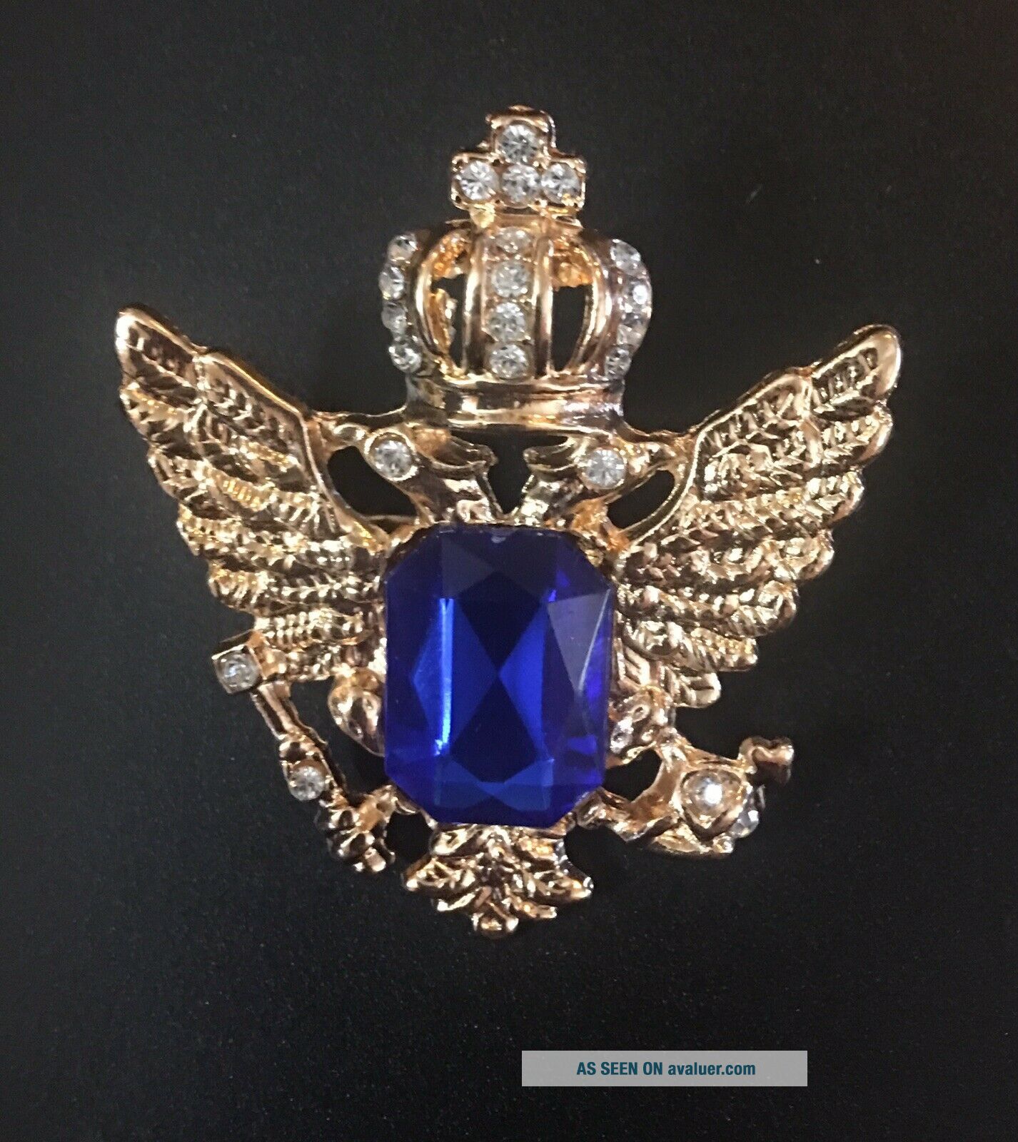 VINTAGE RUSSIAN MASONIC DOUBLE HEADED EAGLE LAPEL PIN | #8062192