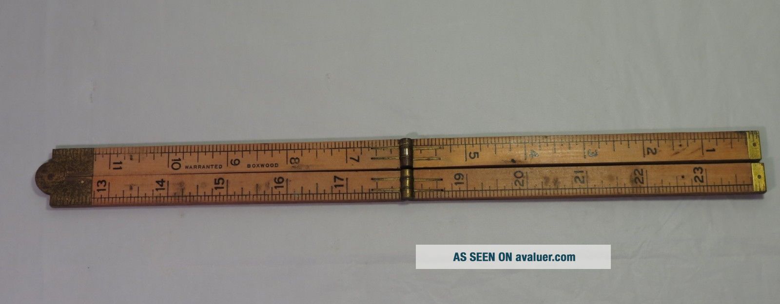 Vintage Stanley No 61 Folding Boxwood Wood Brass Rule Ruler 24 " | #8071220
