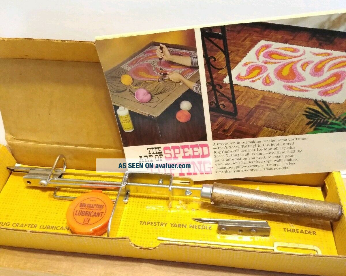 1970s Vintage RC Rug Crafters Speed - Tufting Tool Tapestry Set & Rug ...